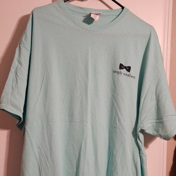 Simply Southern | Shirts | Simply Southern Light Blue Tshirt | Poshmark